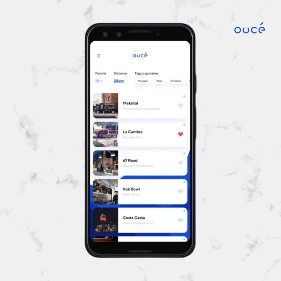 Application mobile Oucé - Agence Digitale Squirrel